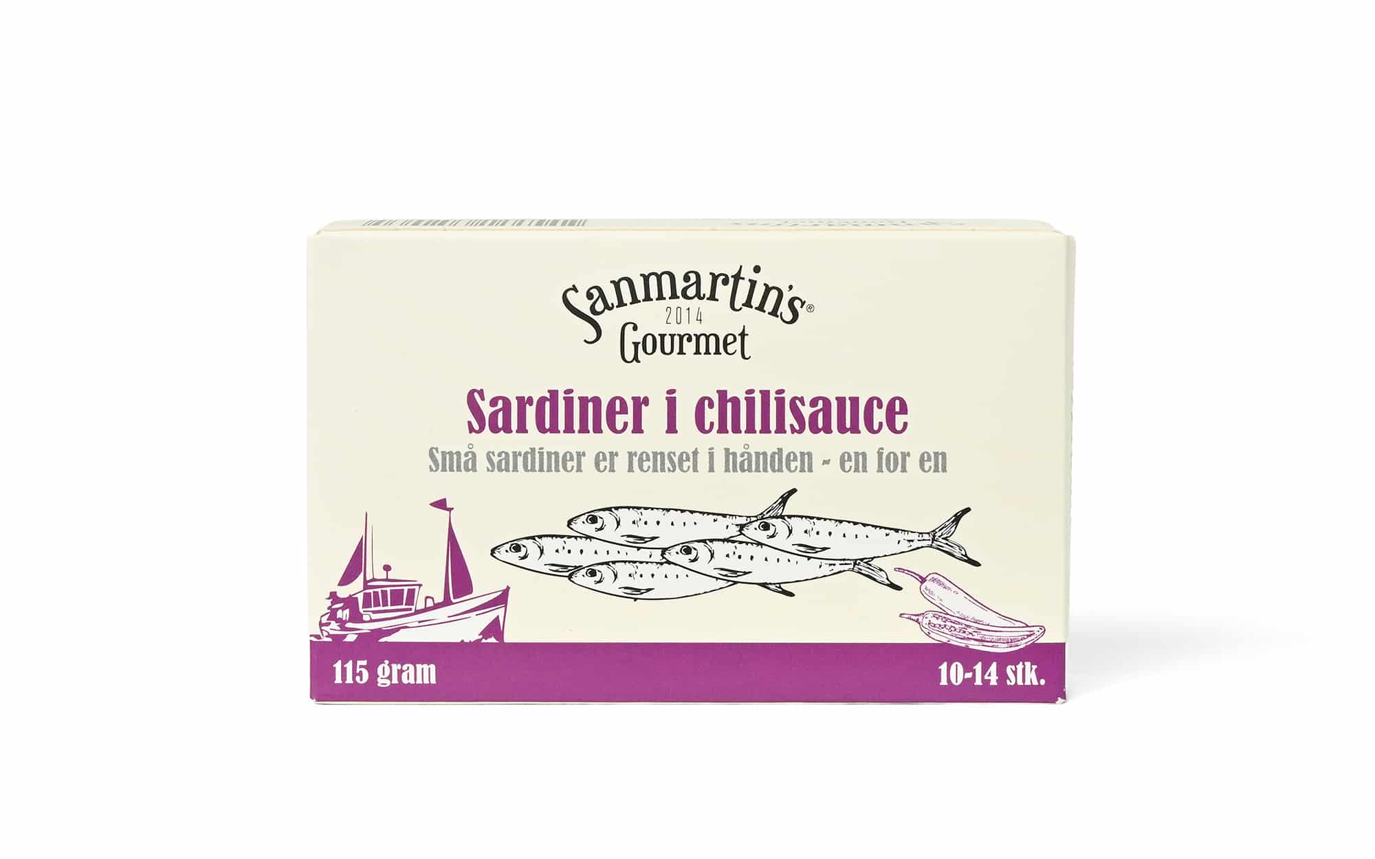 Sanmartin´s Gourmet Sardiner i Chilisauce - Sanmartins